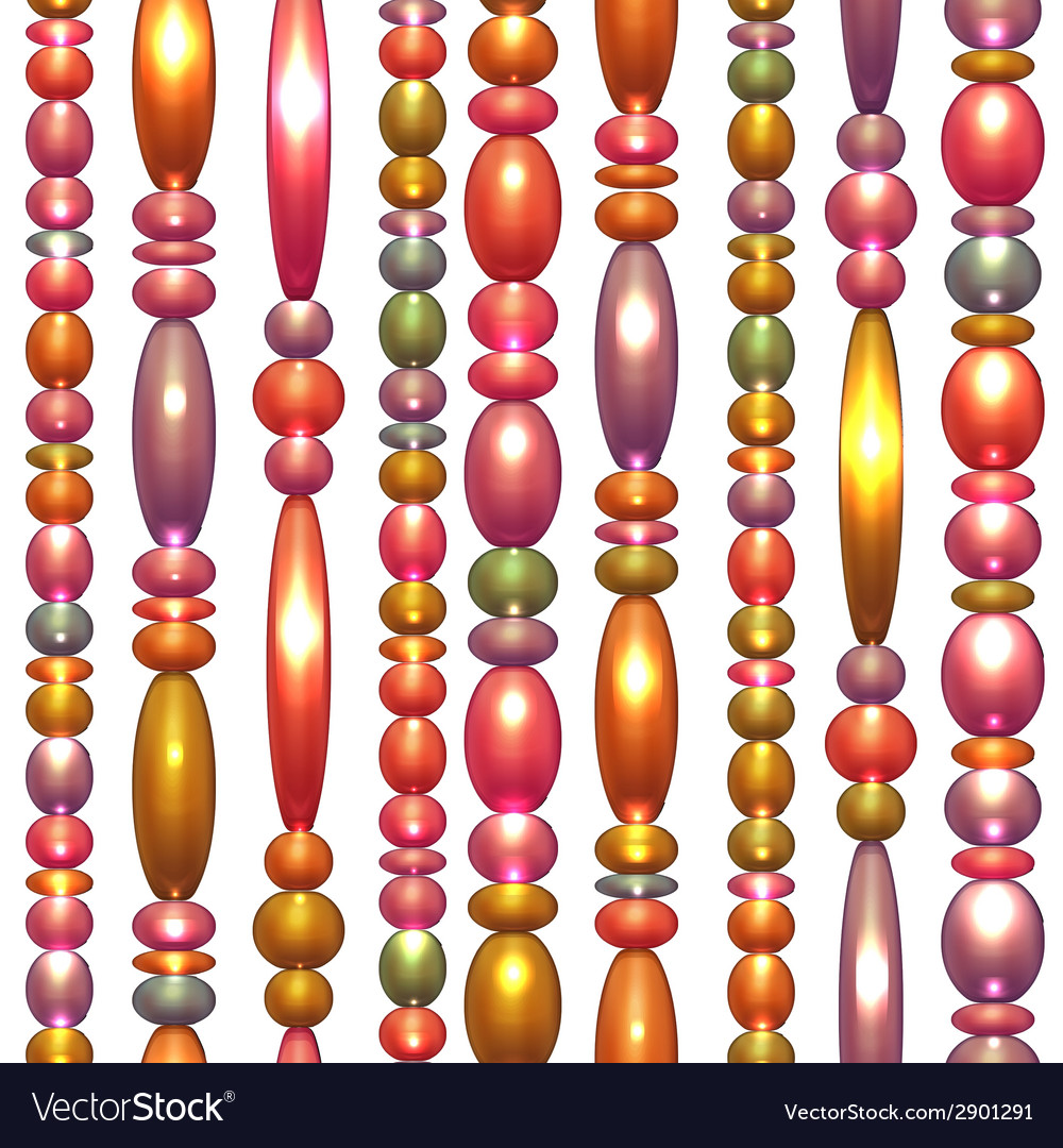 Seamless pattern with colored beads Royalty Free Vector
