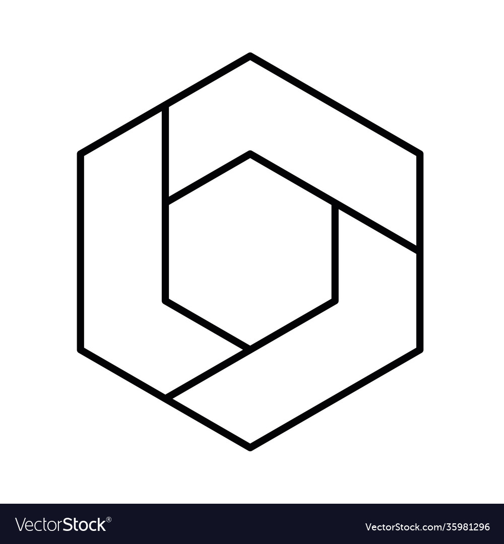 Abstract hexagonal design element Royalty Free Vector Image