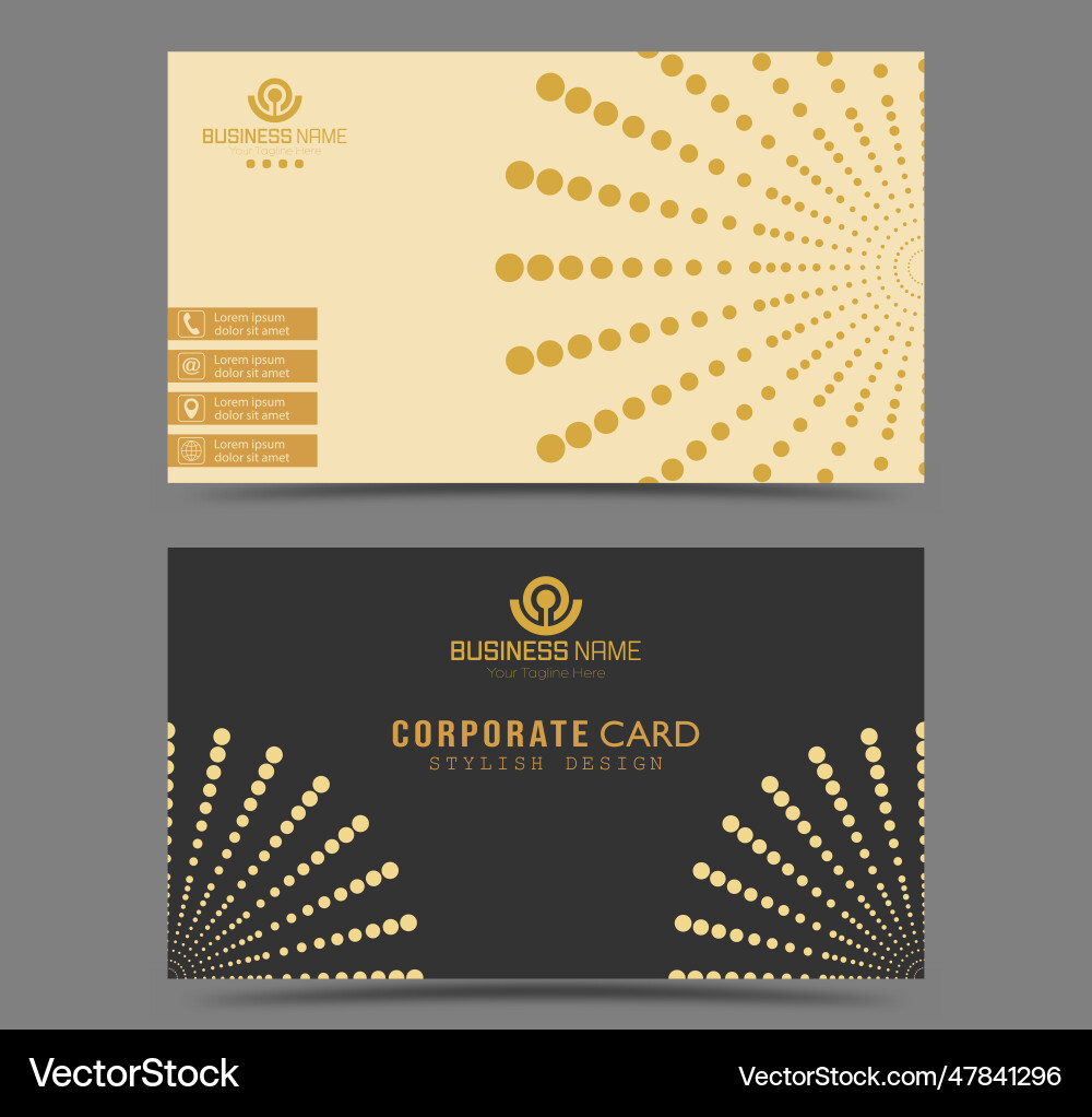 Business card double-sided card design Royalty Free Vector