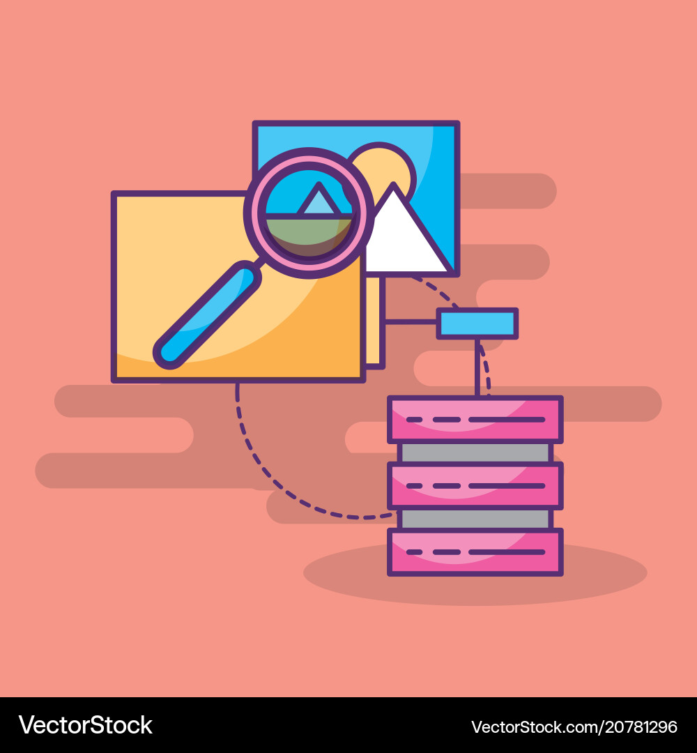 Data Server Searching Analysis Folder Royalty Free Vector 6678