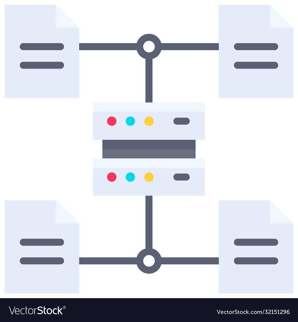 File server telecommuting or remote work icon Vector Image