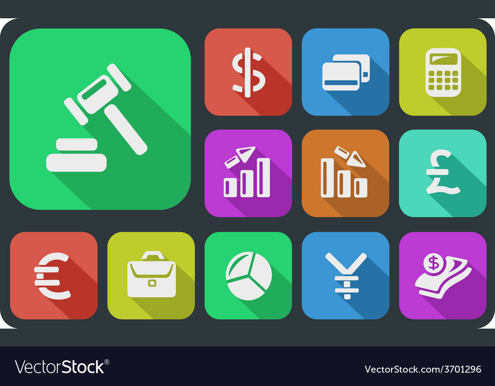 Finance buttons Royalty Free Vector Image - VectorStock