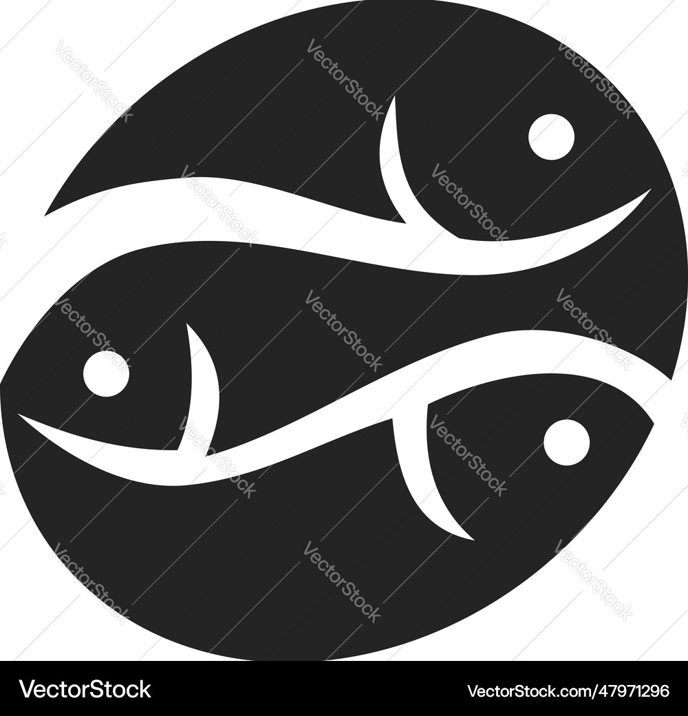 Fish logo template icon brand identity isolated Vector Image