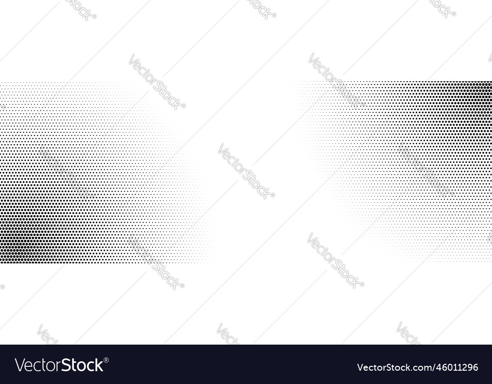 Halftone effect dotted gradient corners long Vector Image