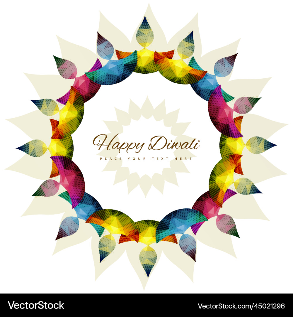 Happy diwali template design Royalty Free Vector Image