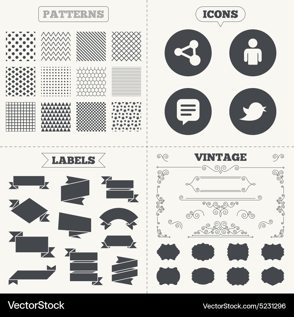 Human person and share icons speech bubble Vector Image