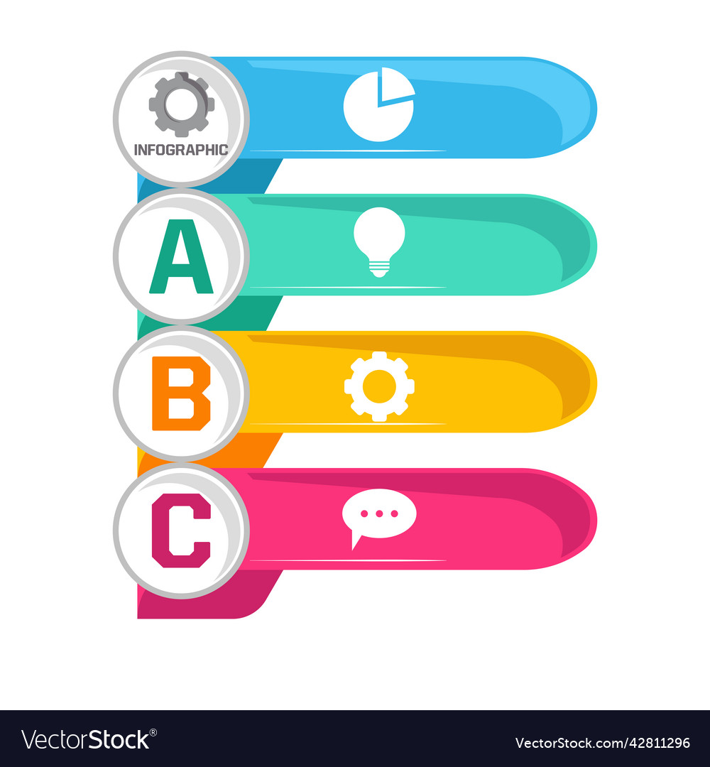 Infographic steps process Royalty Free Vector Image