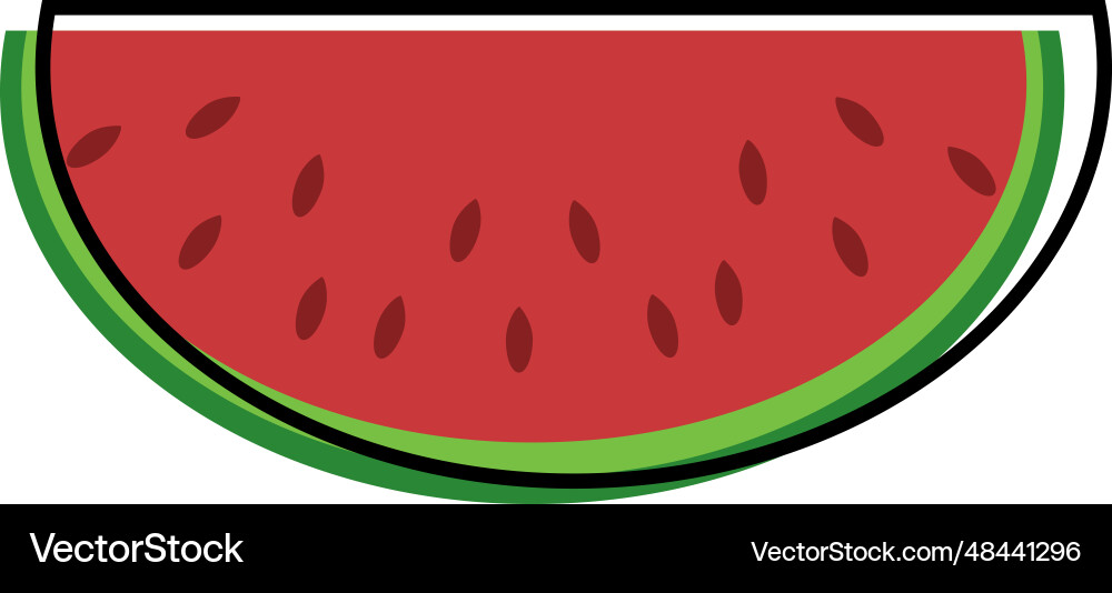 Isolated slice of a colored watermelon icon Vector Image