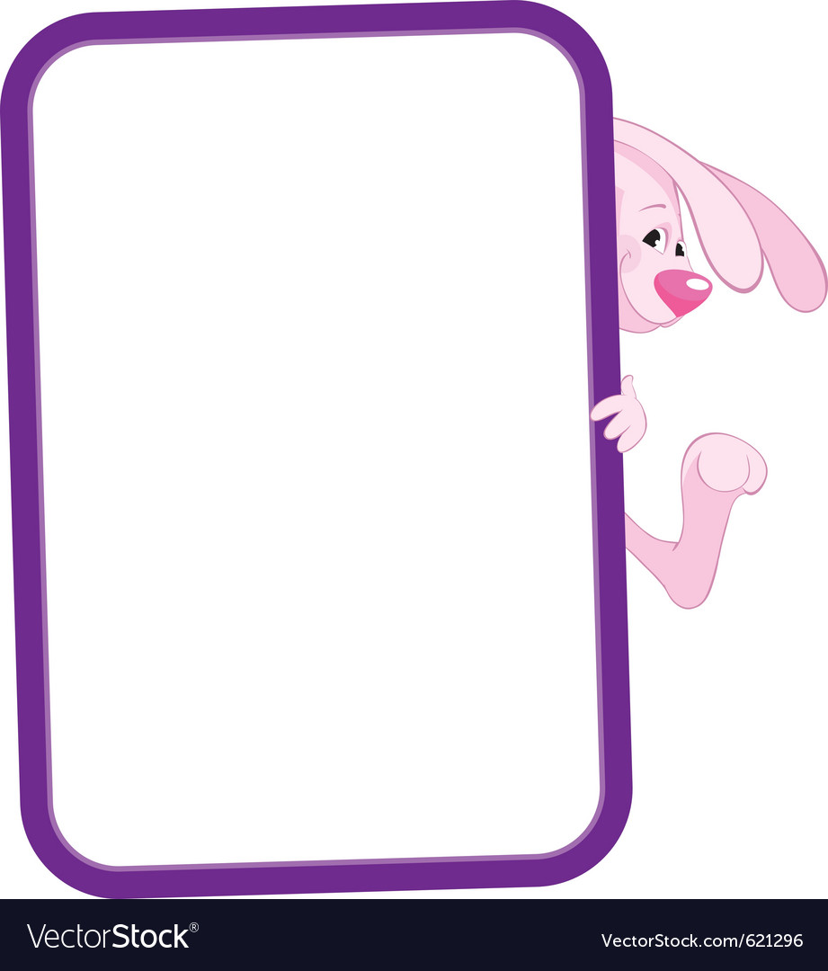 Label frame rabbit Royalty Free Vector Image - VectorStock