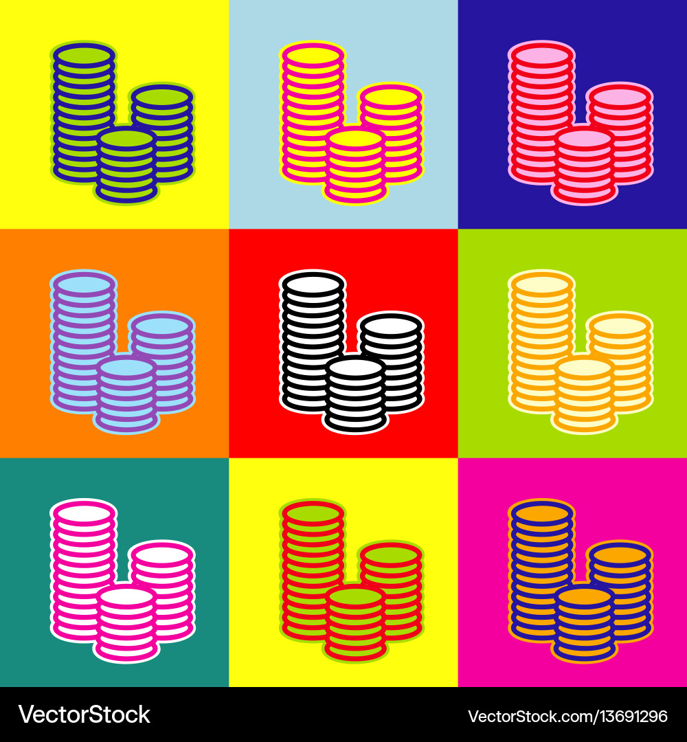 Money sign pop-art style Royalty Free Vector Image
