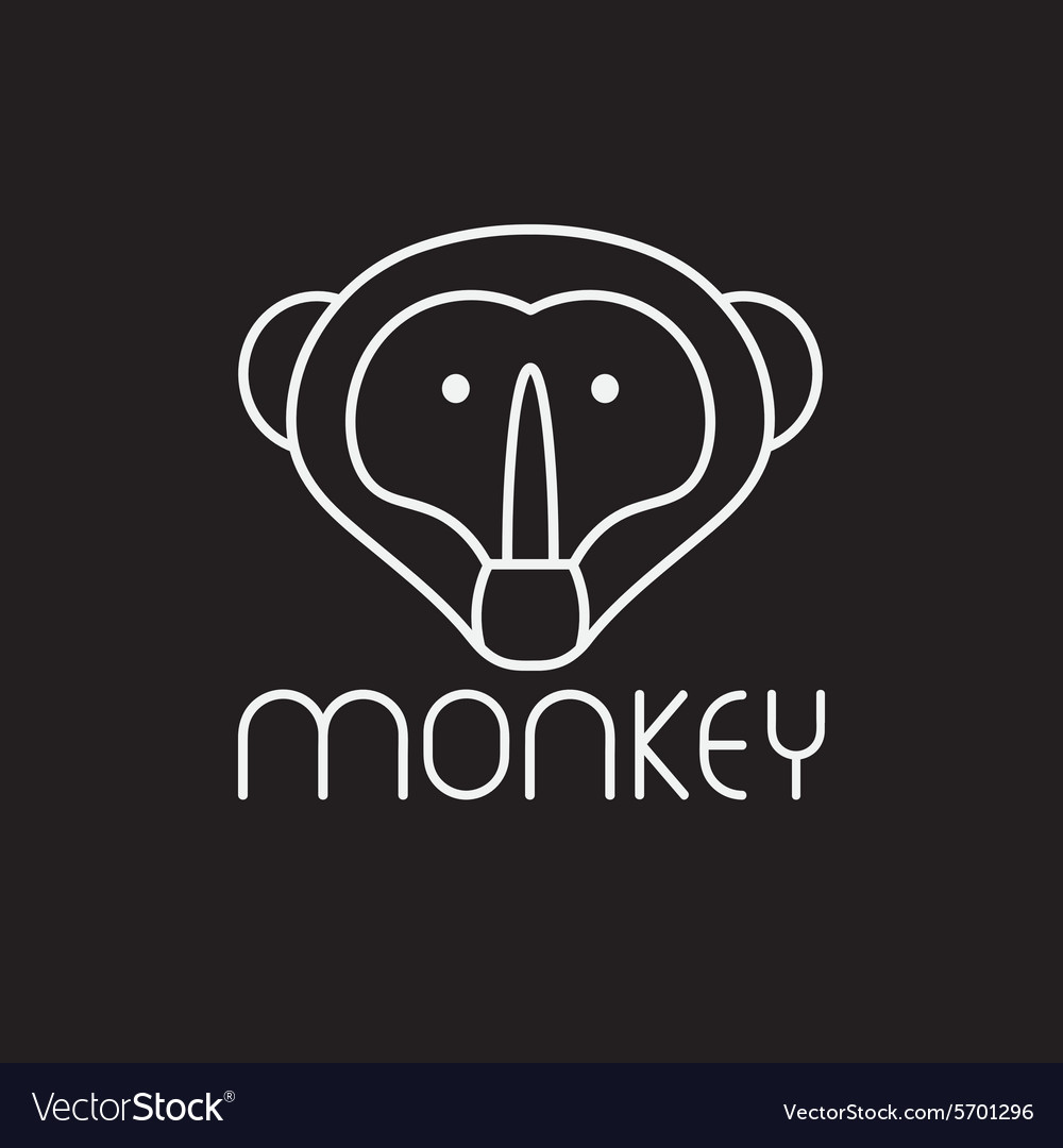 Monkey design template Royalty Free Vector Image