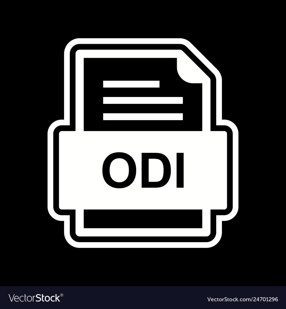 Odi file document icon Royalty Free Vector Image