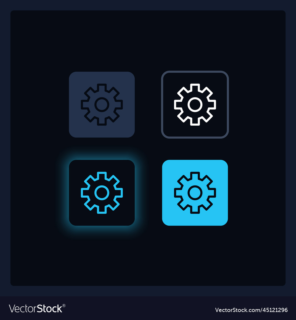 Setting gear ui elements kit Royalty Free Vector Image Setting gear ui elements kit Royalty Free Vector Image