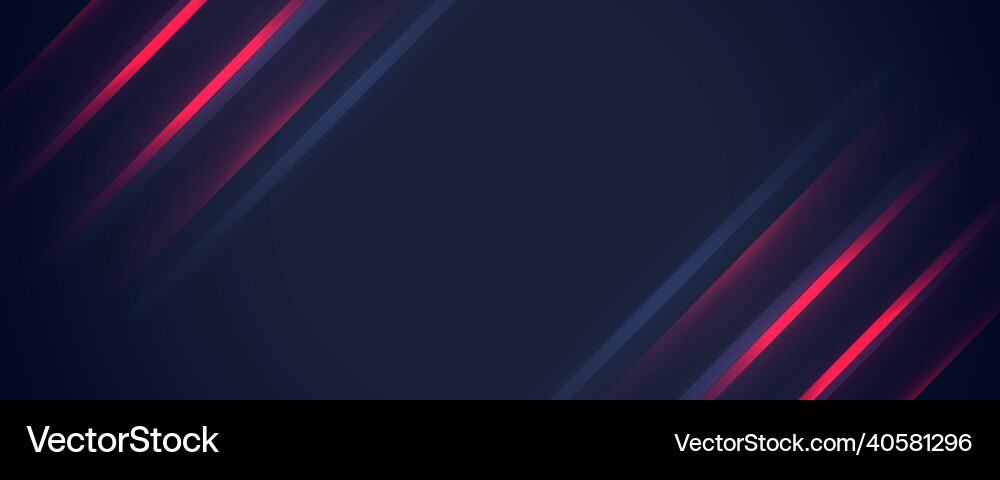 Stylish glowing digital red lines banner design Vector Image