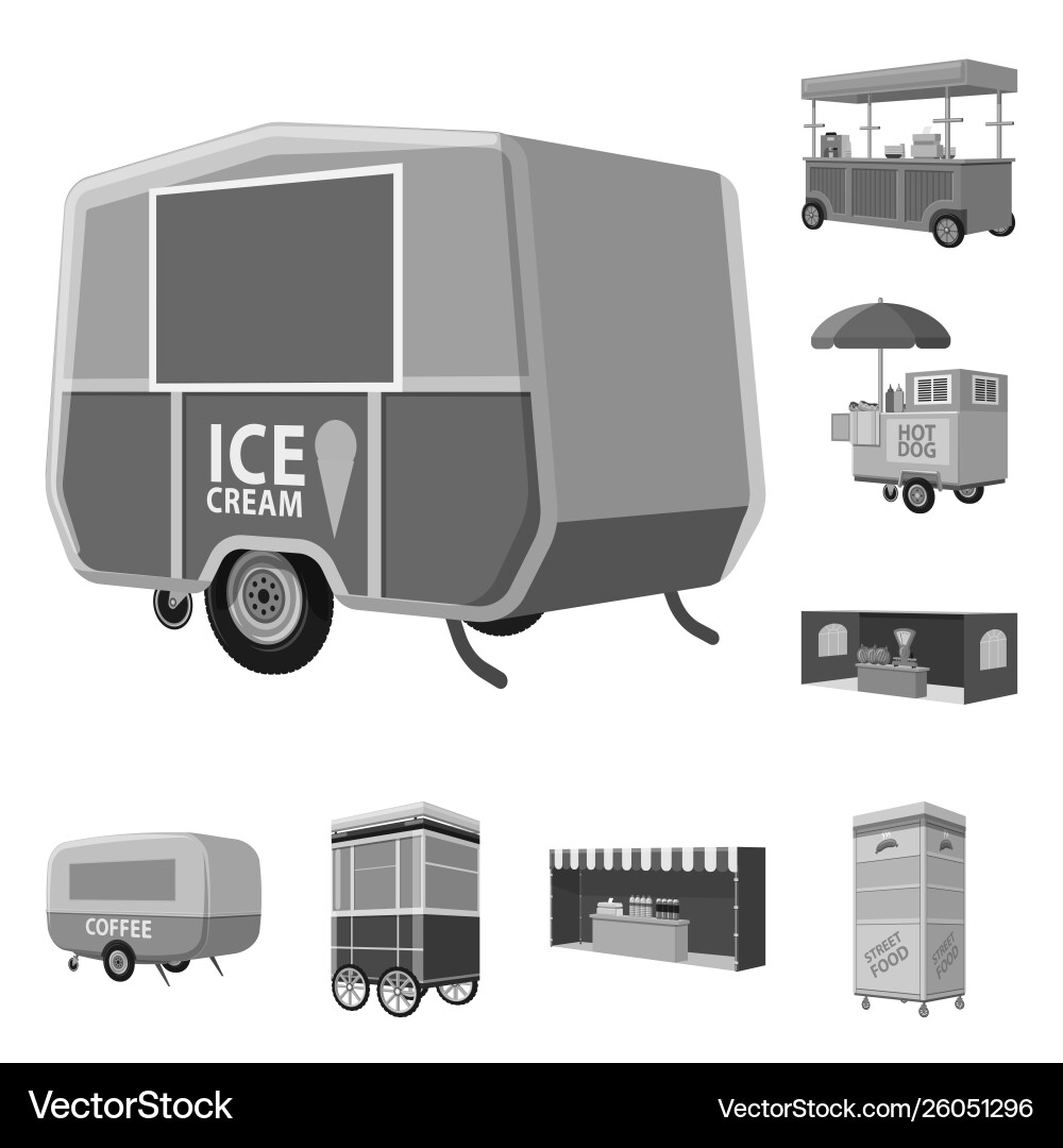 Trade and food symbol set Royalty Free Vector Image