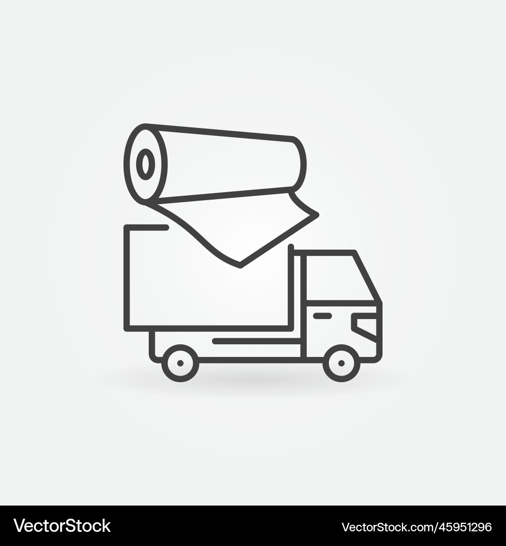 Truck wrap concept thin line icon or sign Vector Image