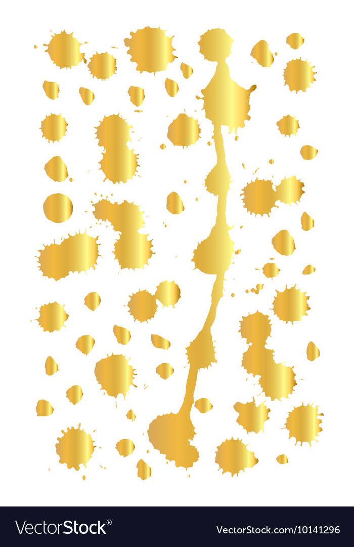 Watercolor goldsplashes texture Royalty Free Vector Image