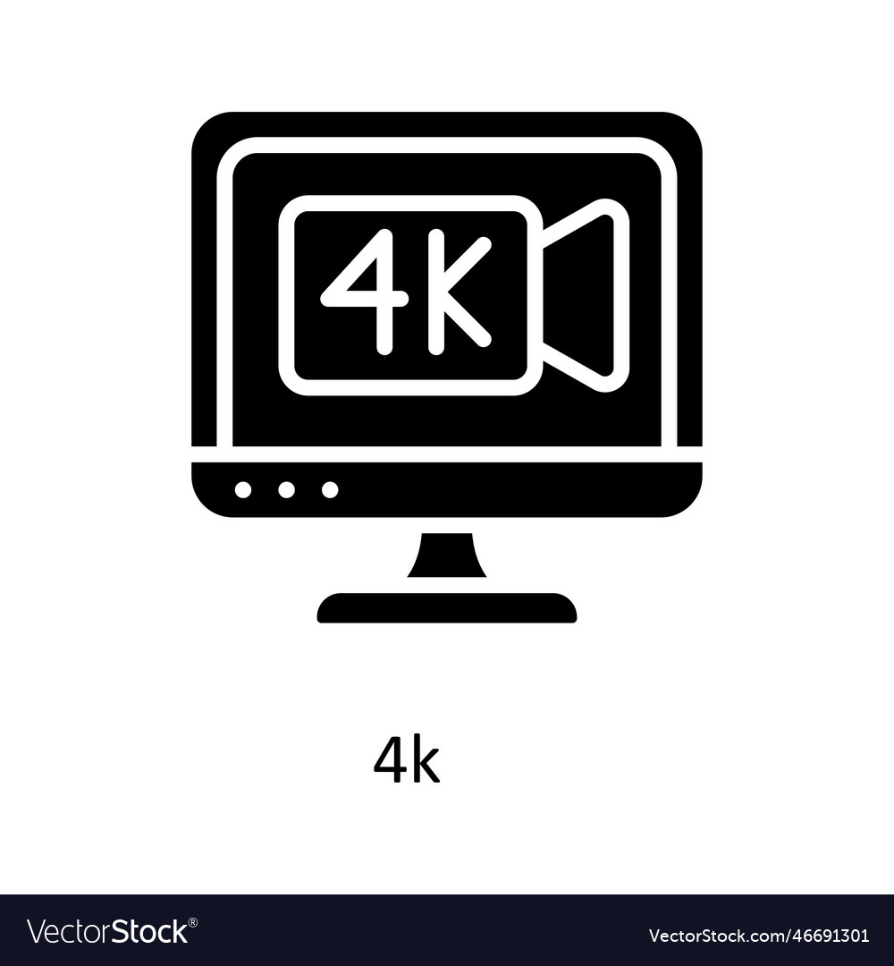 4k solid icons simple stock Royalty Free Vector Image