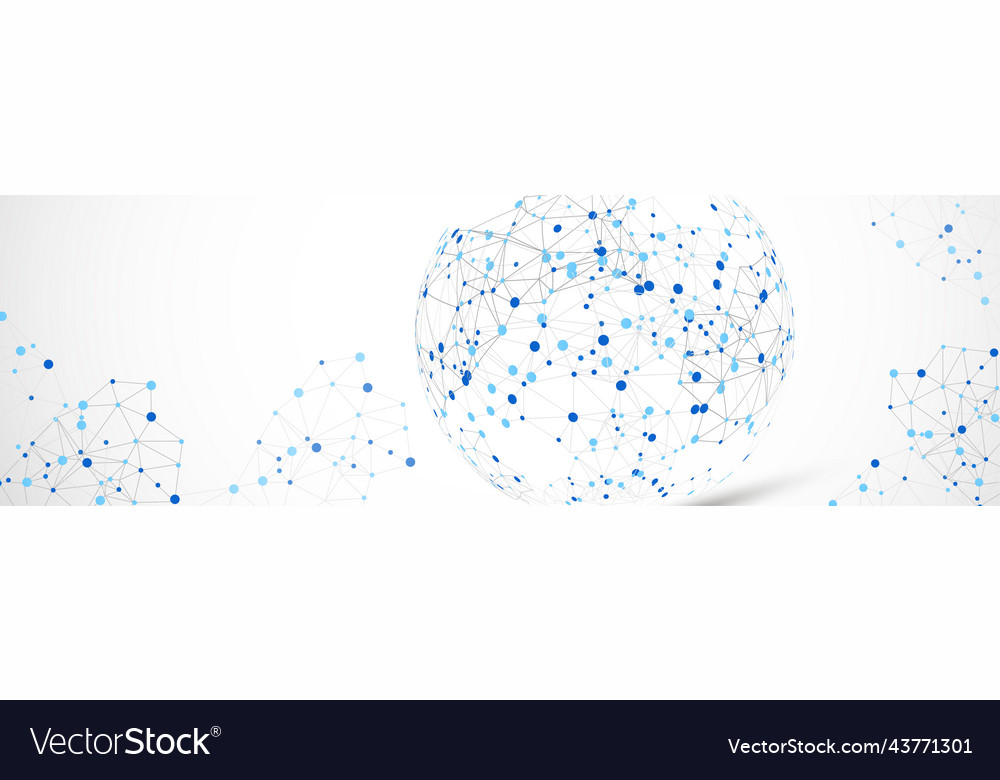 Abstract technology sphere background global Vector Image