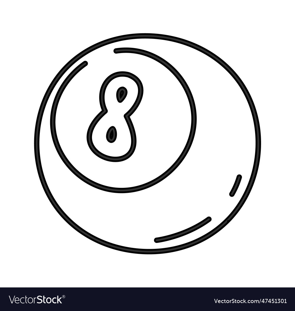 Billiard ball linear Royalty Free Vector Image