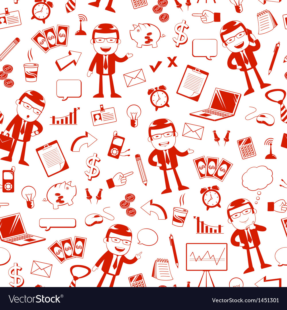 Business pattern Royalty Free Vector Image - VectorStock