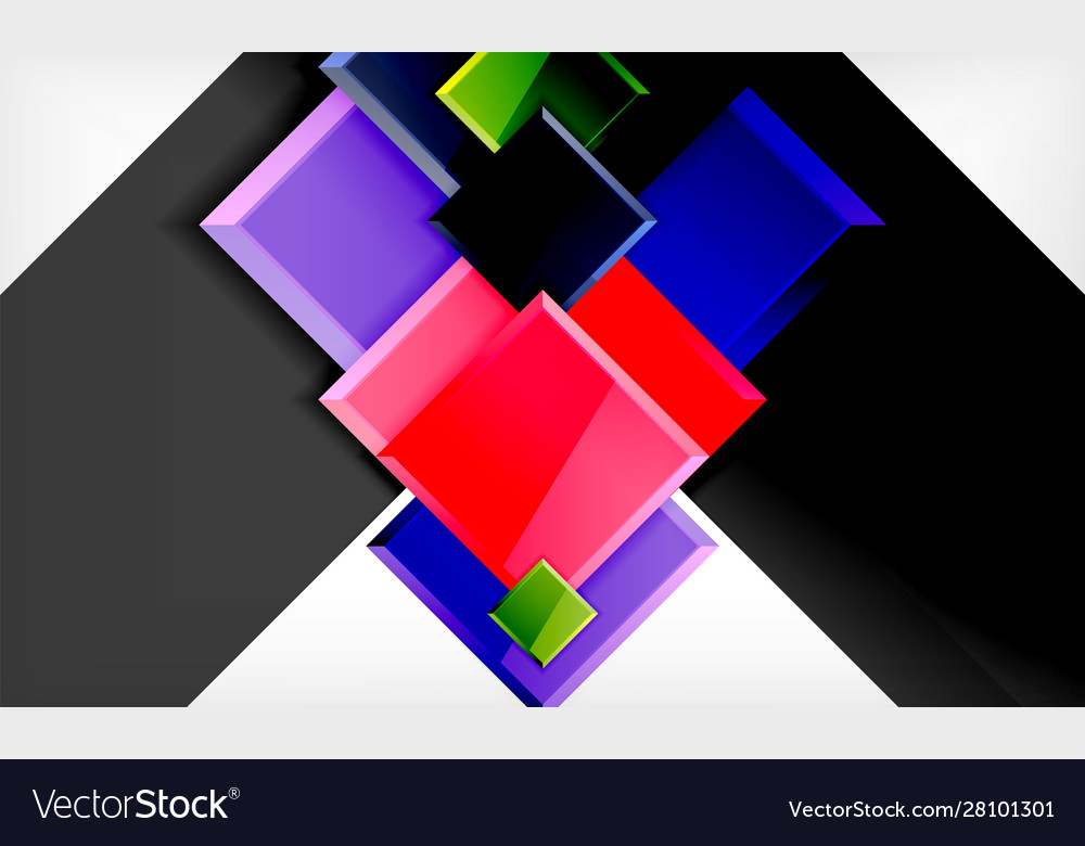 Colorful square and rectangle blocks background Vector Image