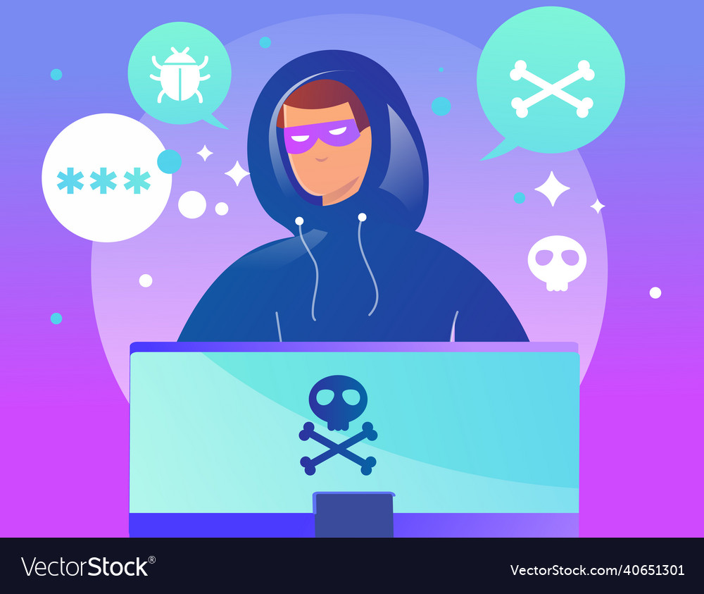 Concept of hacker Royalty Free Vector Image - VectorStock