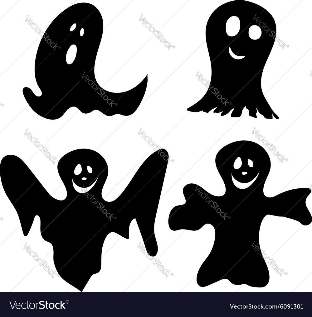 Ghosts set Royalty Free Vector Image - VectorStock