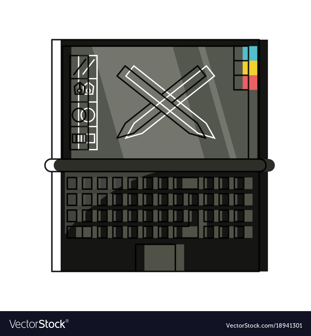 Laptop computer icon Royalty Free Vector Image