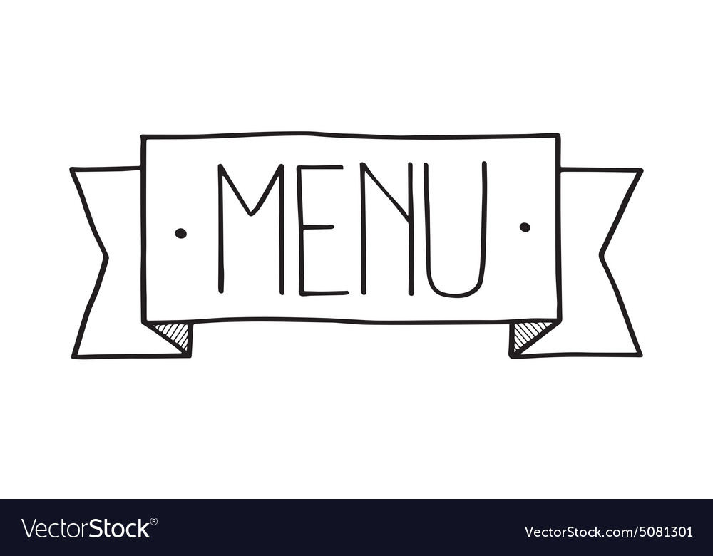 Menu icon hand drawn Royalty Free Vector Image
