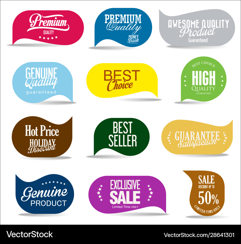 Modern sale stickers collection 5 Royalty Free Vector Image