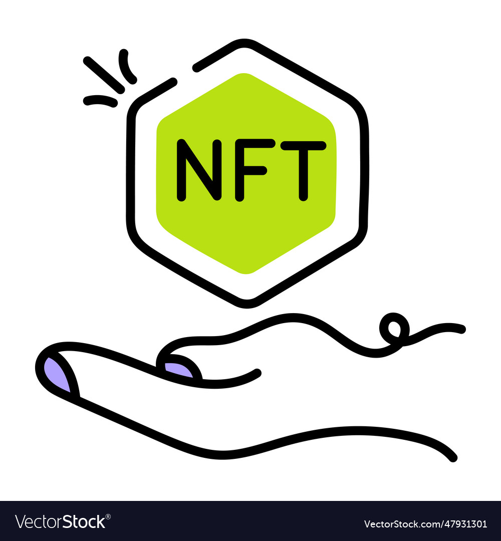Nft token Royalty Free Vector Image - VectorStock