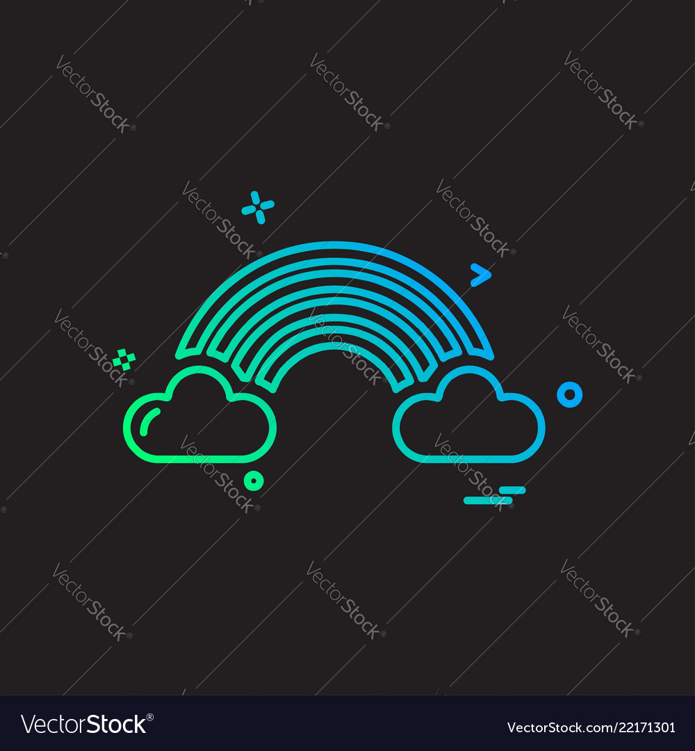 Rainbow icon design Royalty Free Vector Image - VectorStock