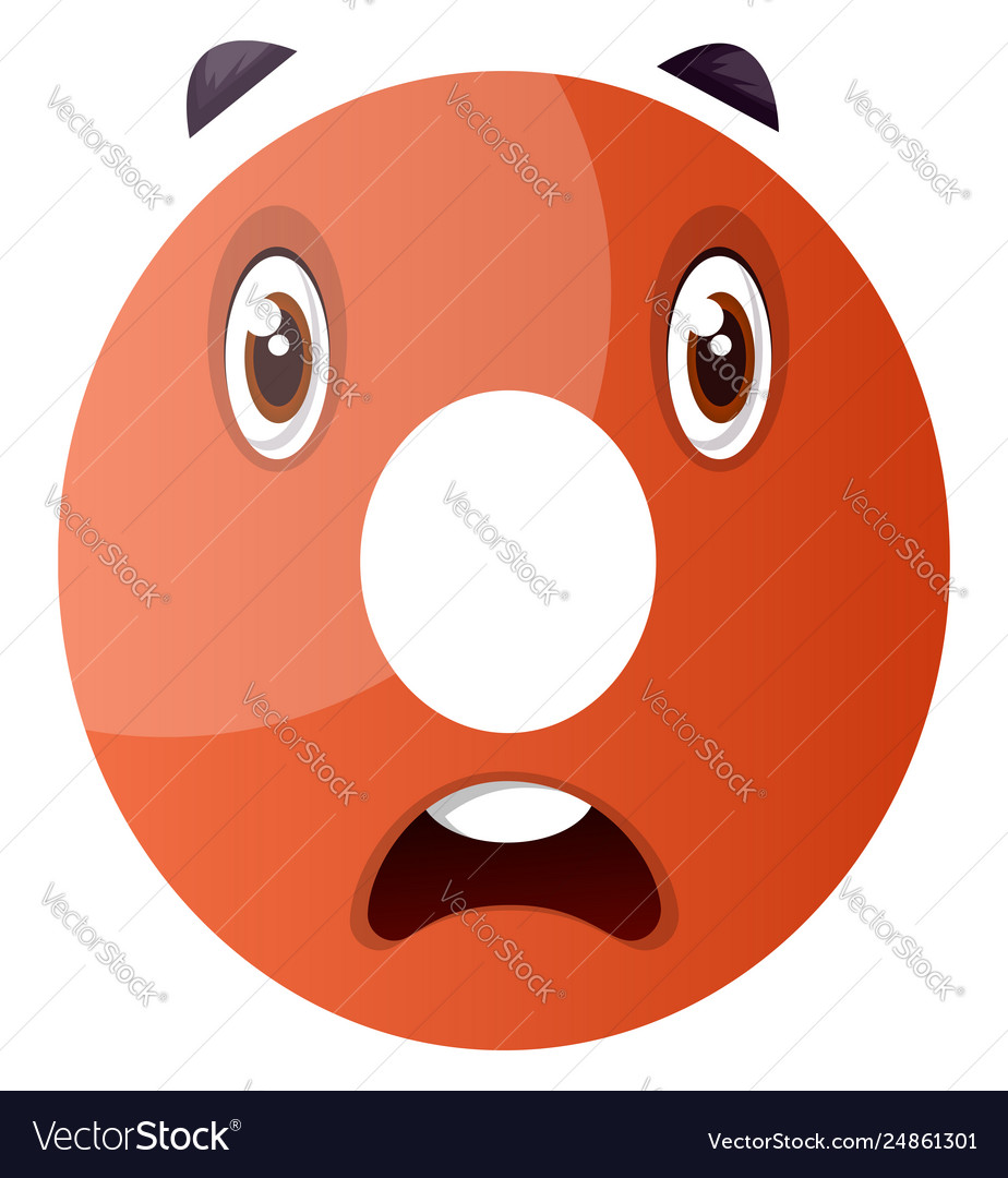 Red letter o on white background Royalty Free Vector Image