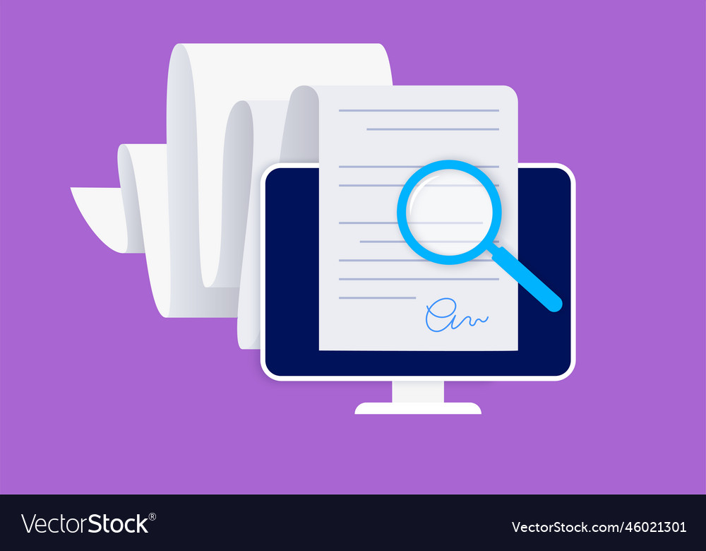 Review document online Royalty Free Vector Image