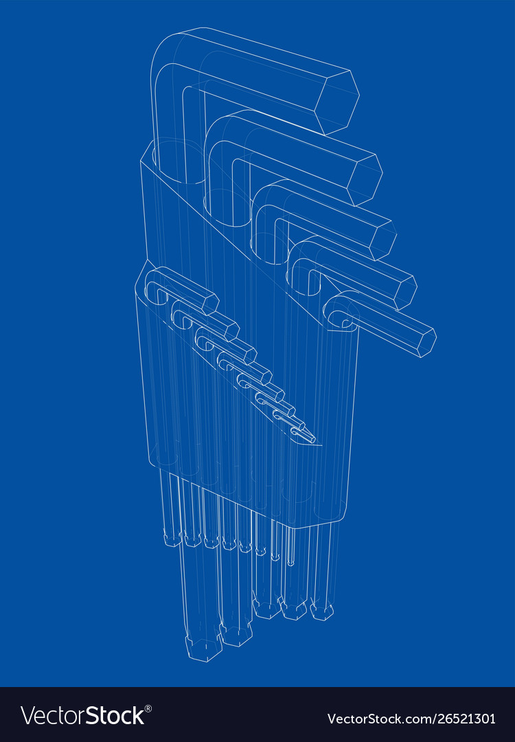 Set hexagon tools Royalty Free Vector Image - VectorStock