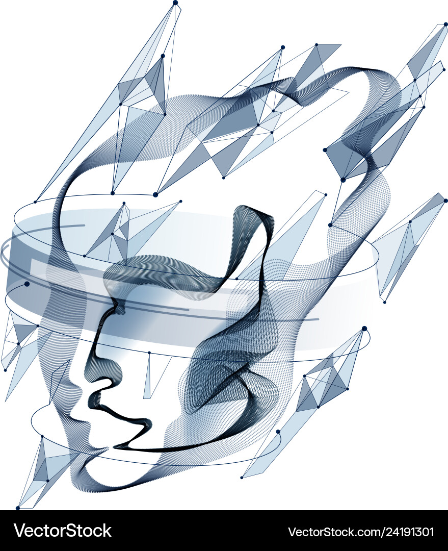 Spirit of digital electronic time artificial Vector Image