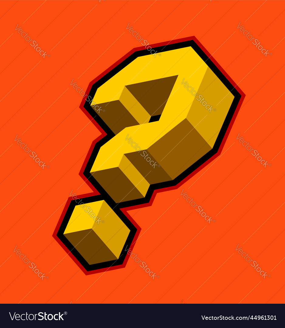 Three-dimensional style question mark Royalty Free Vector