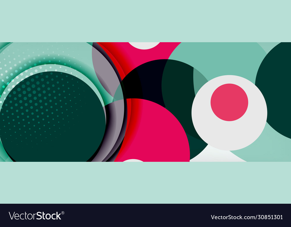 Trendy simple circle abstract background dynamic Vector Image
