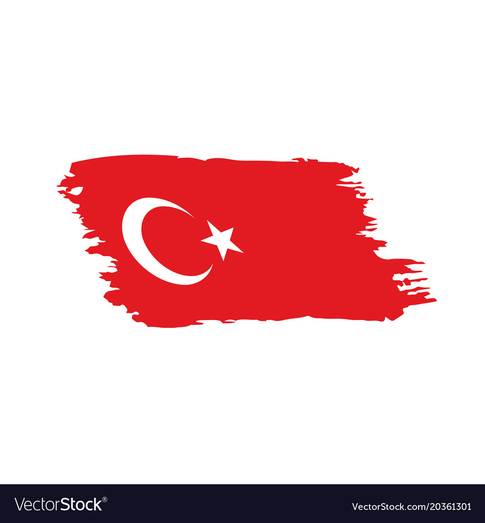 Turkey flag Royalty Free Vector Image - VectorStock