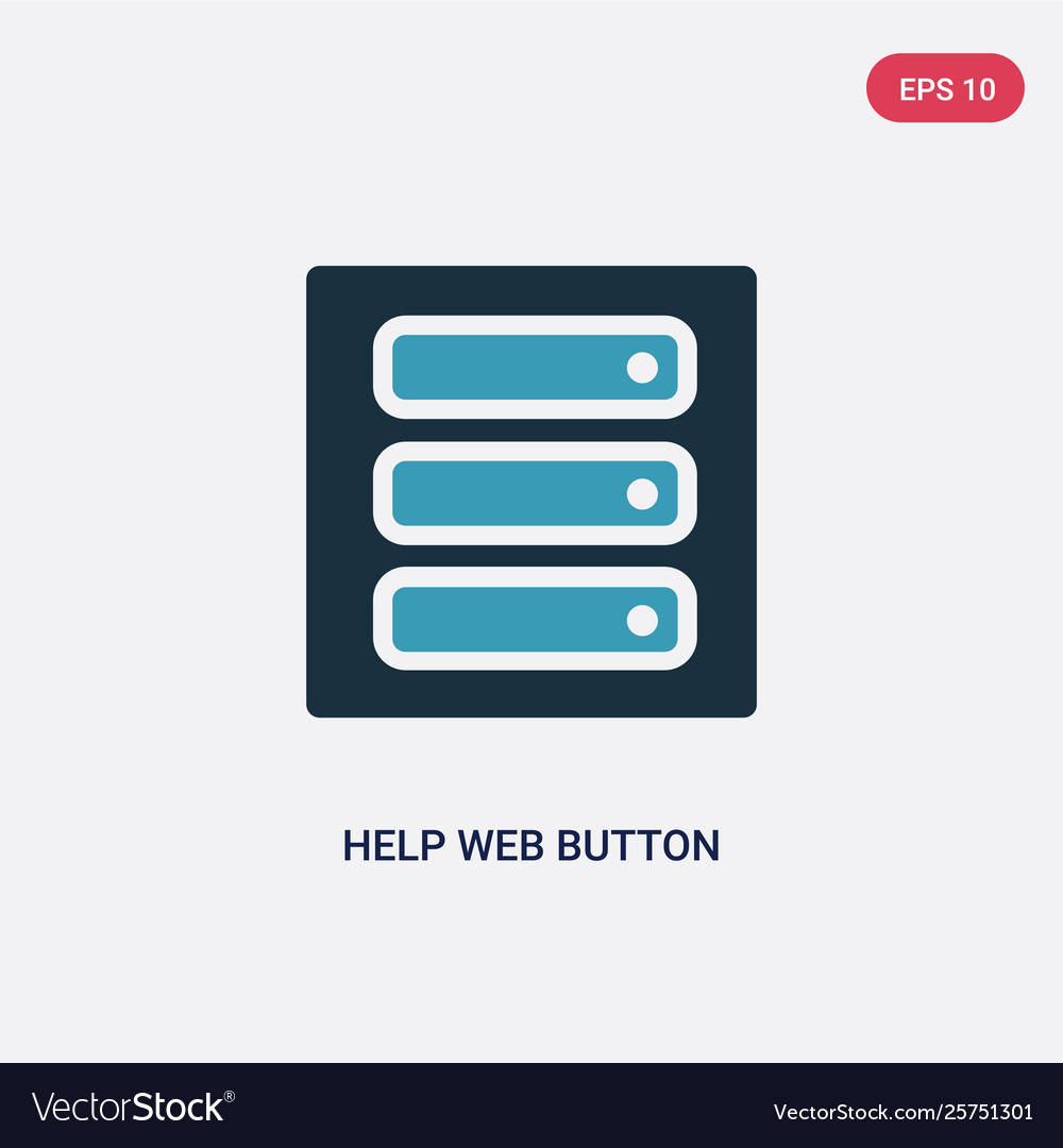 Two color help web button icon from user Vector Image