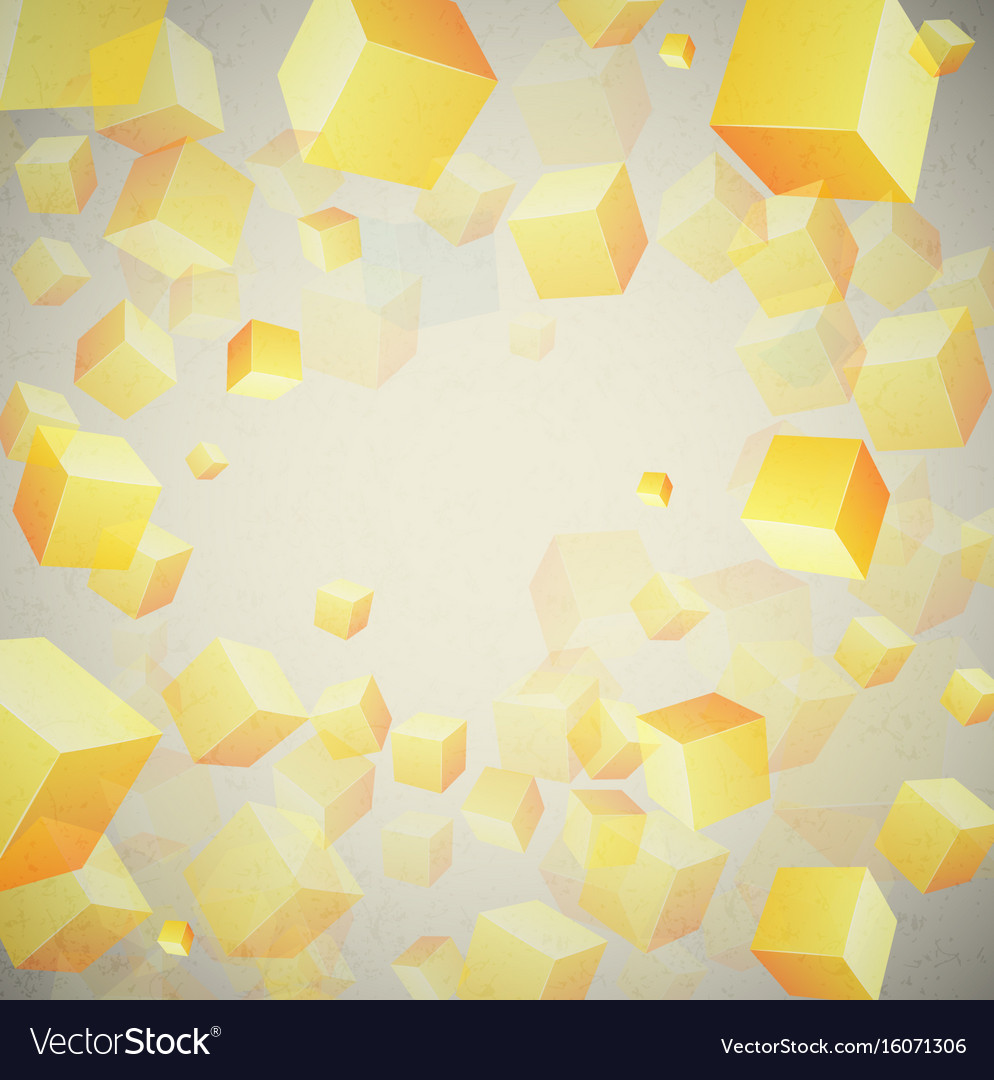 Abstract cubes set background Royalty Free Vector Image