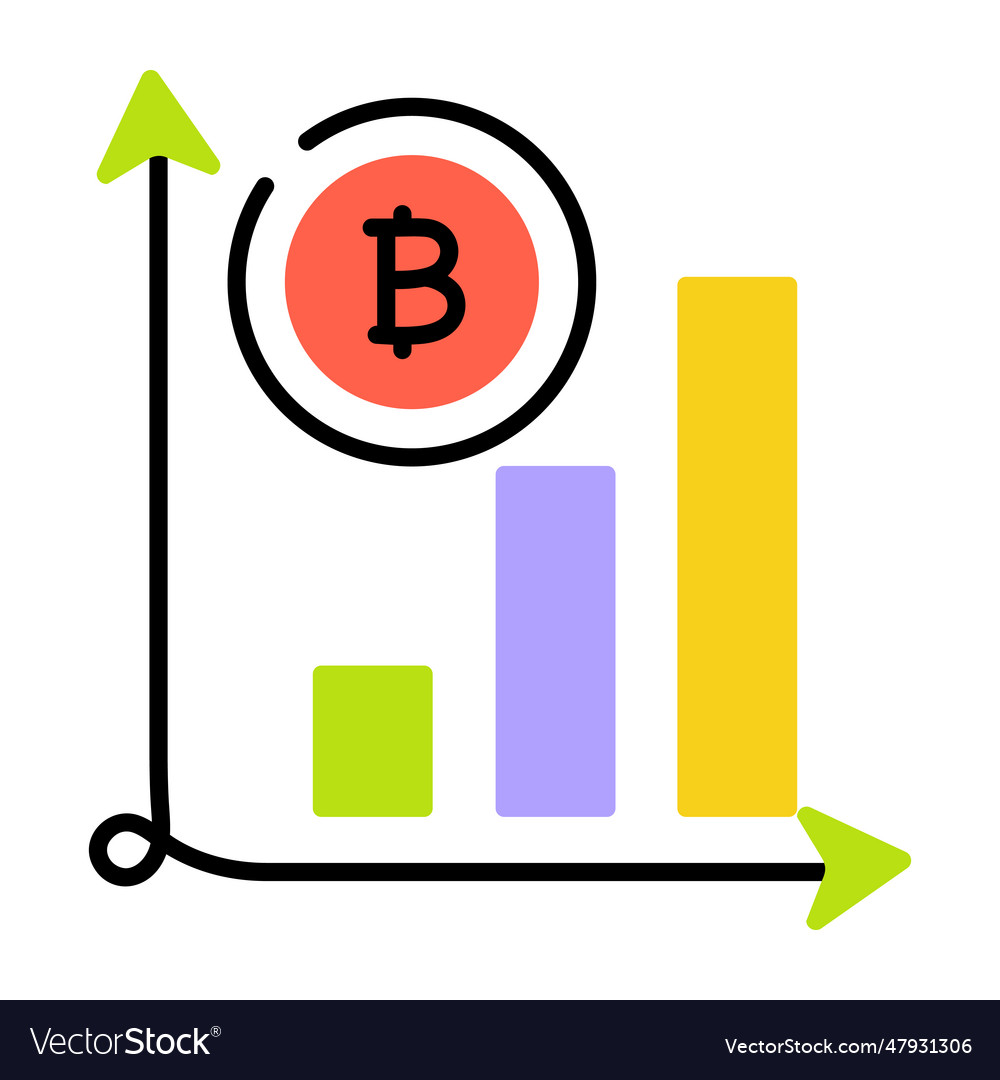 Bitcoin analysis Royalty Free Vector Image - VectorStock