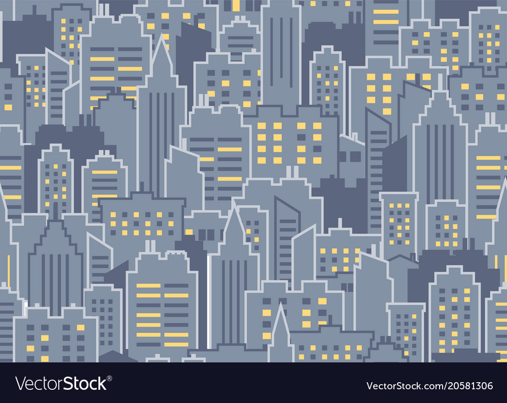 City seamless pattern Royalty Free Vector Image