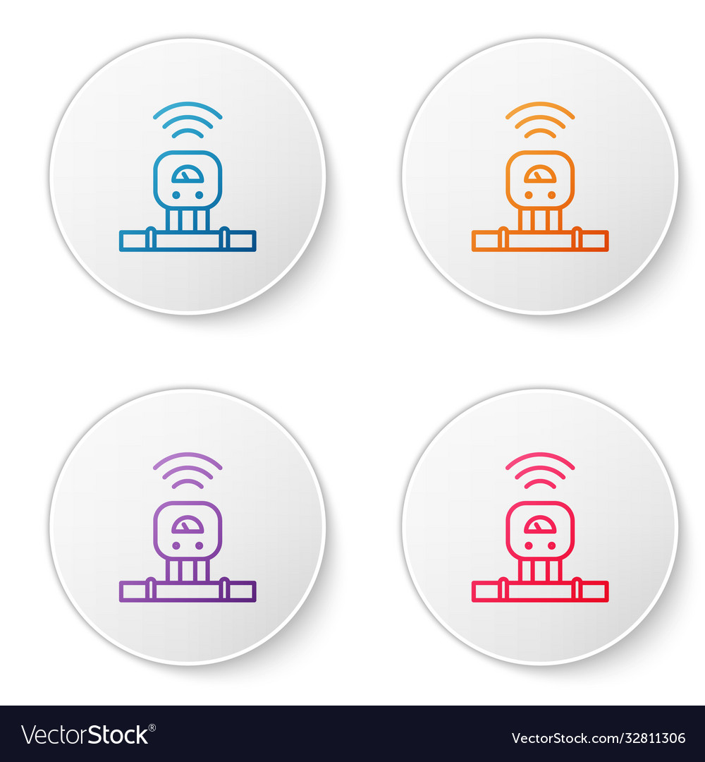 Color line smart sensor system icon isolated Vector Image