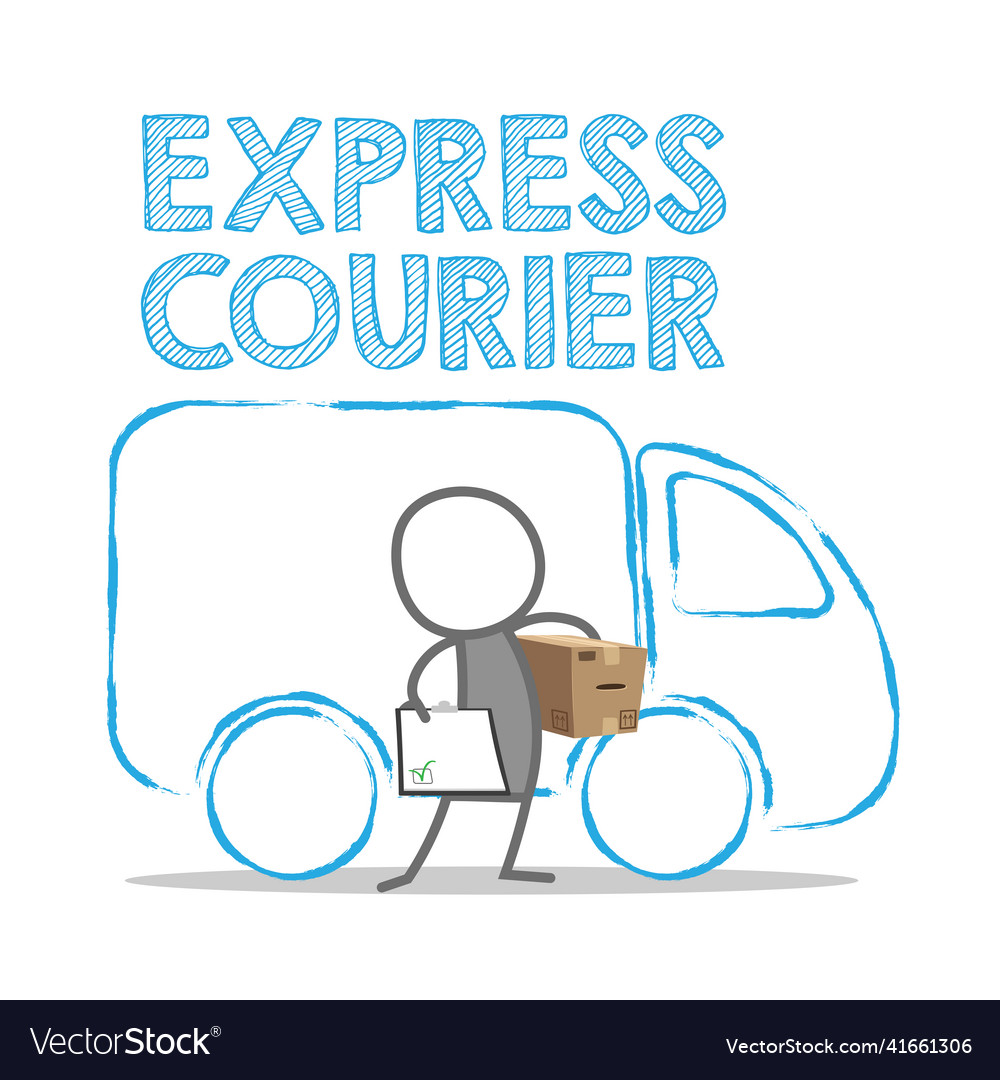 Express courier Royalty Free Vector Image - VectorStock