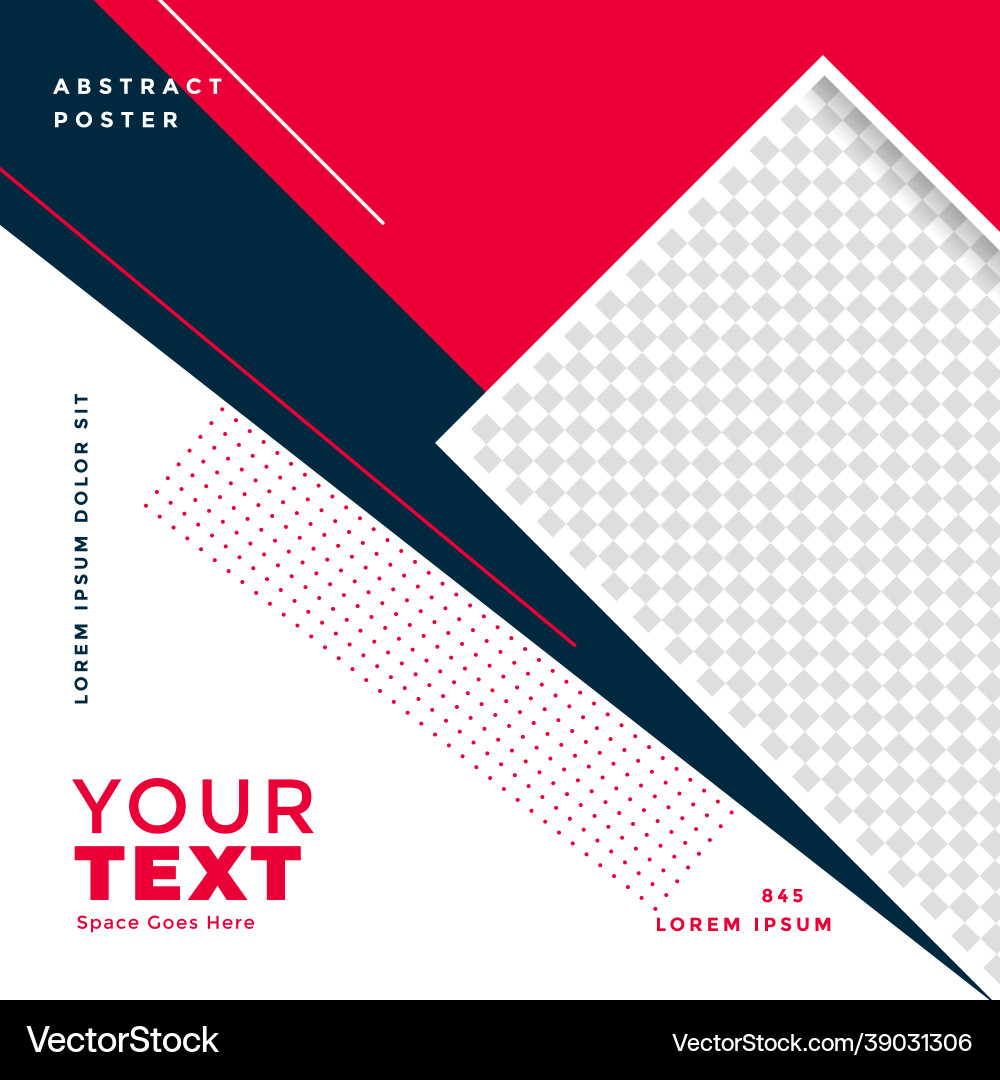 Geometric style social media post banner design Vector Image