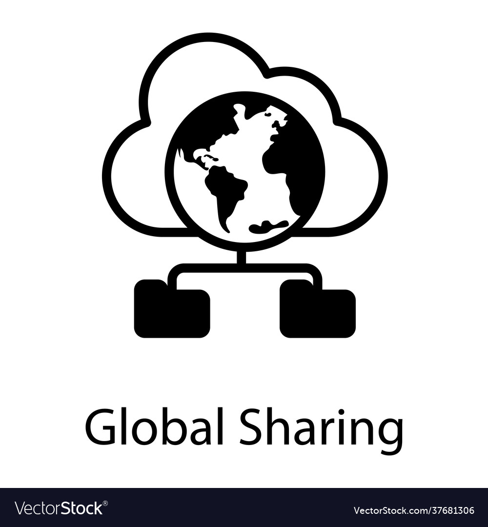 Global sharing Royalty Free Vector Image - VectorStock