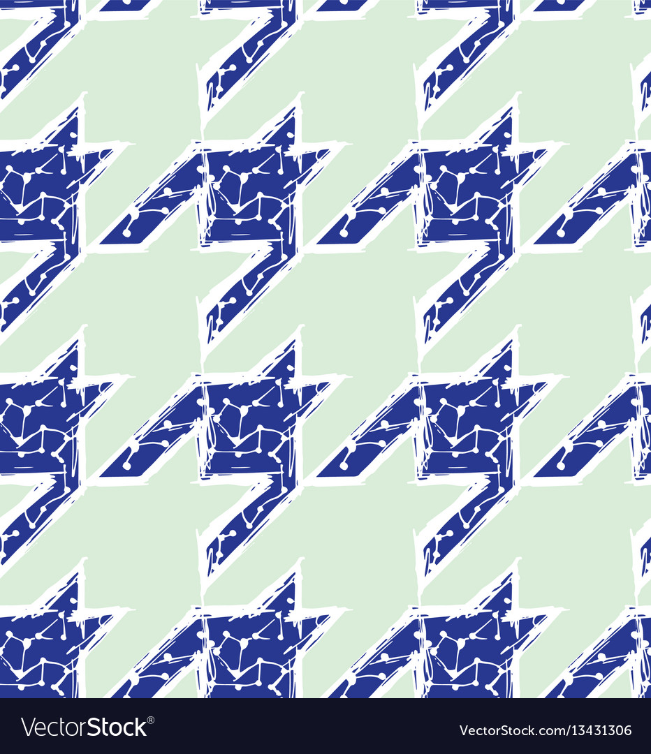 Hand drawn houndstooth seamless pattern Royalty Free Vector