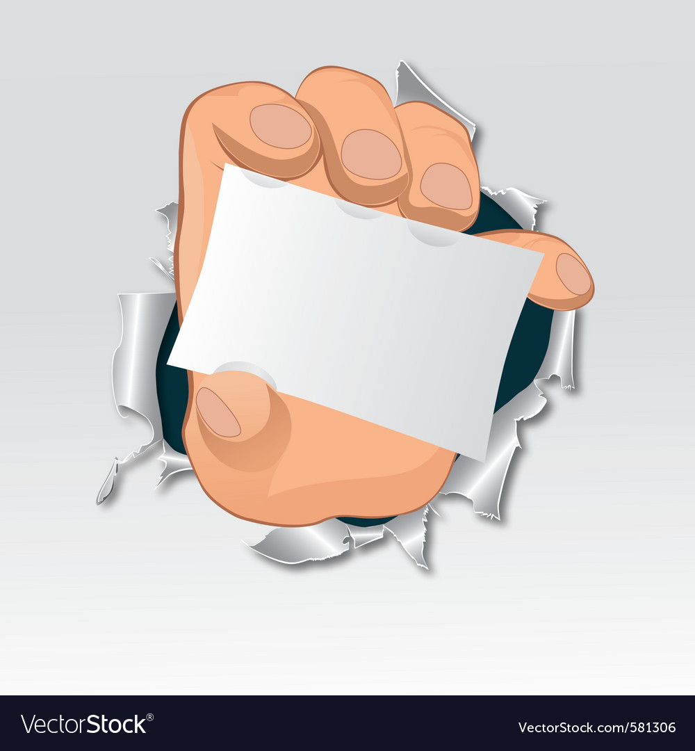 Hand tear paper Royalty Free Vector Image - VectorStock
